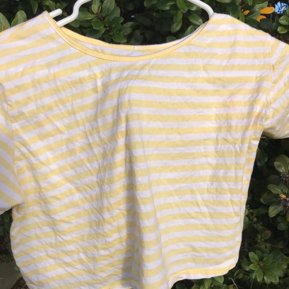 PacSun | Tops | Super Cute Pacsun Yellow Stripped Crop Top | Poshmark